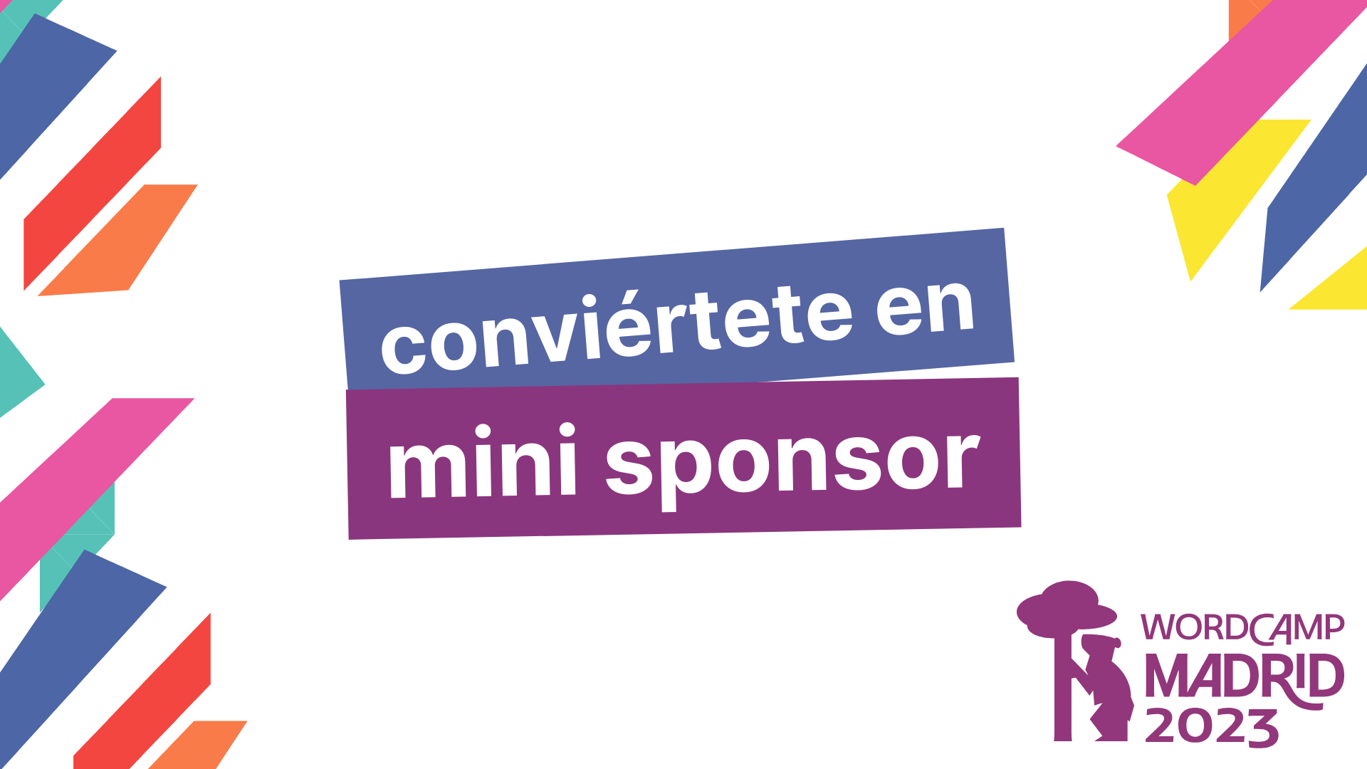 Conviértete en «mini sponsor» - WordCamp Madrid 2023